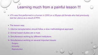 Reproductive organ transplantation | PPTX