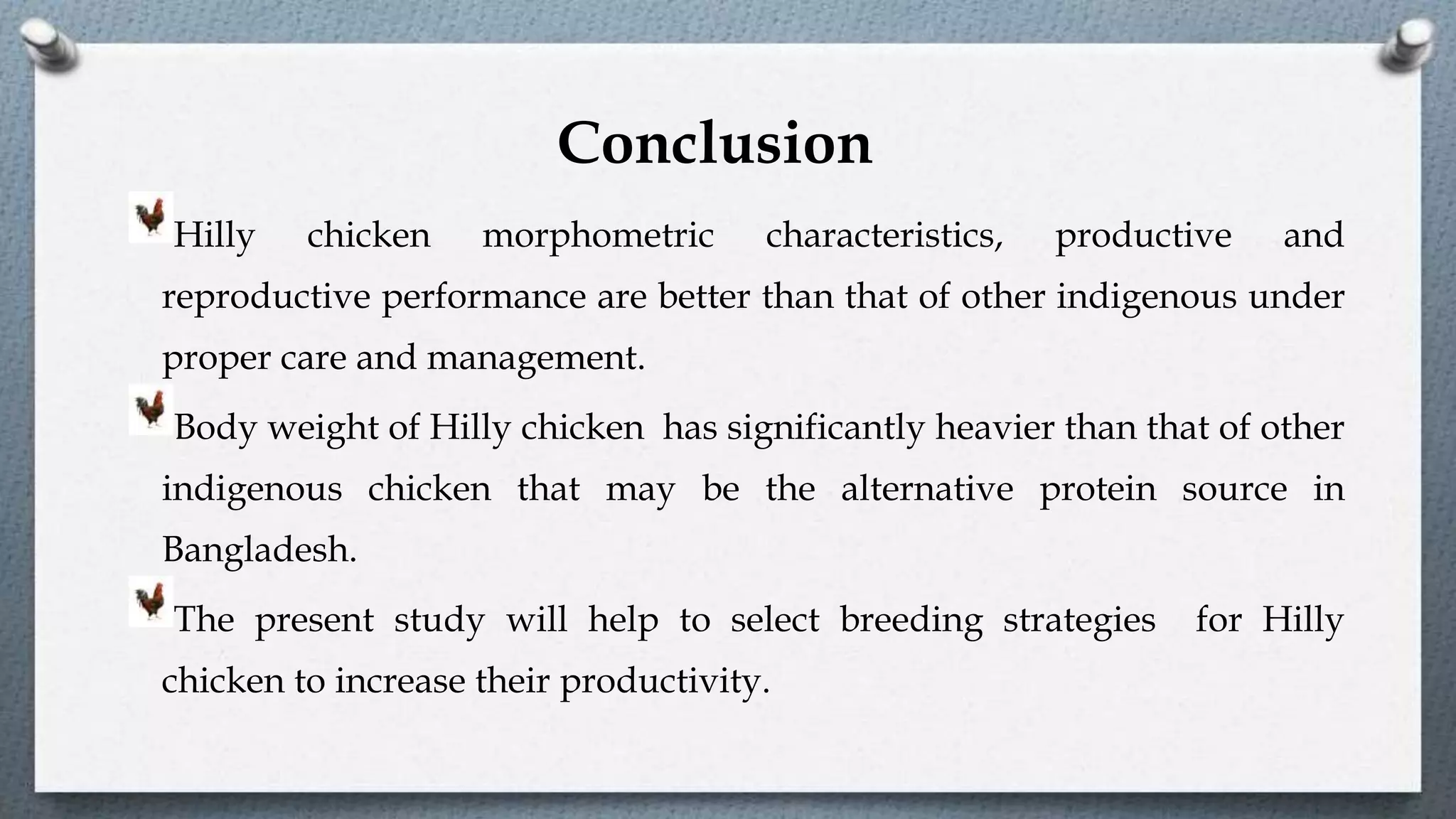 Reproductive performance of hilly chicken | PPTX
