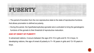 Physiology of Puberty and Menopause | PPTX