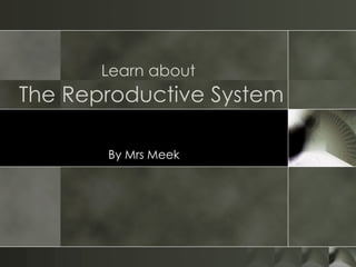 The Reproductive System | PPT