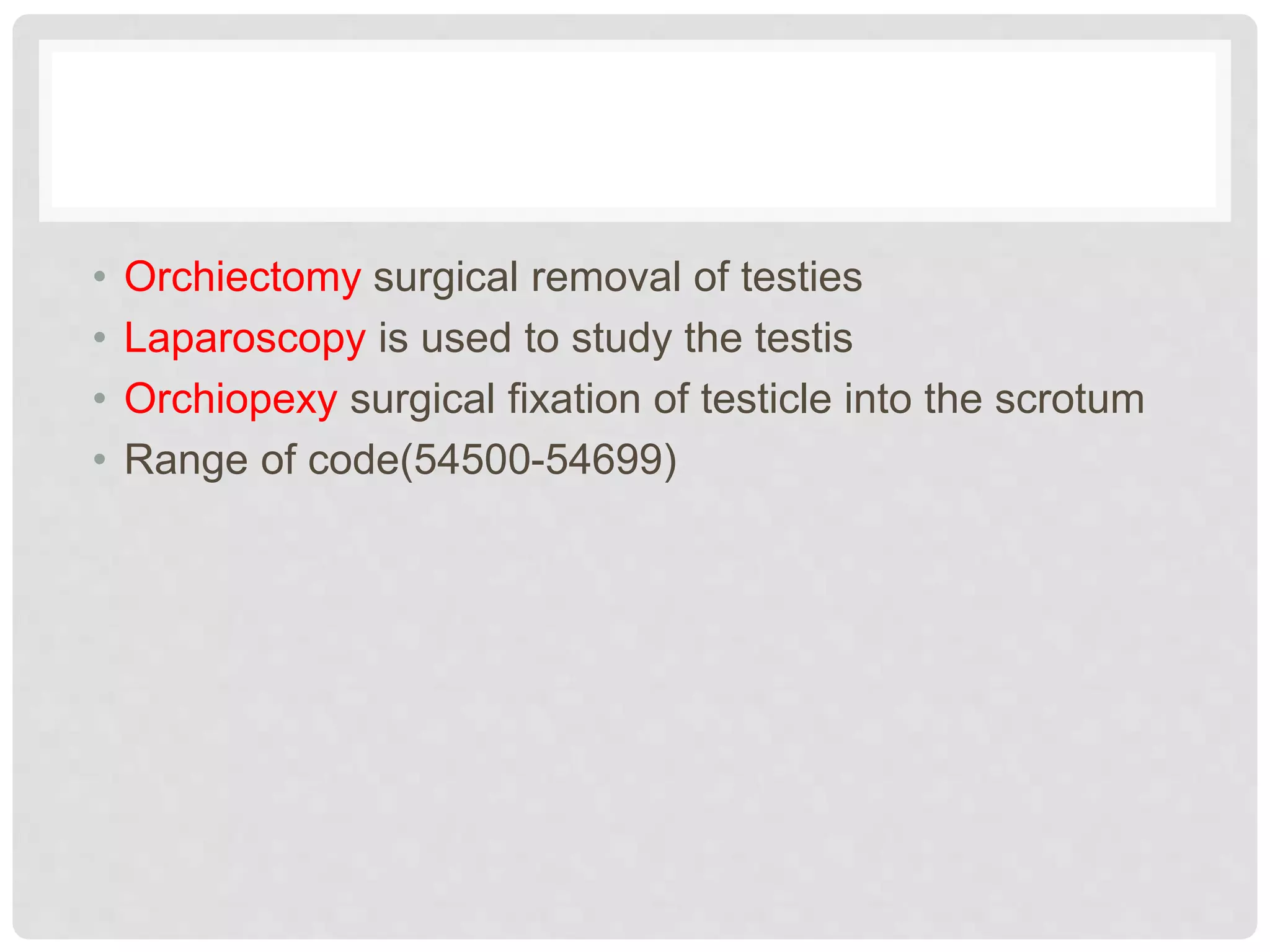 Reproductive system-CPT Coding | PPTX