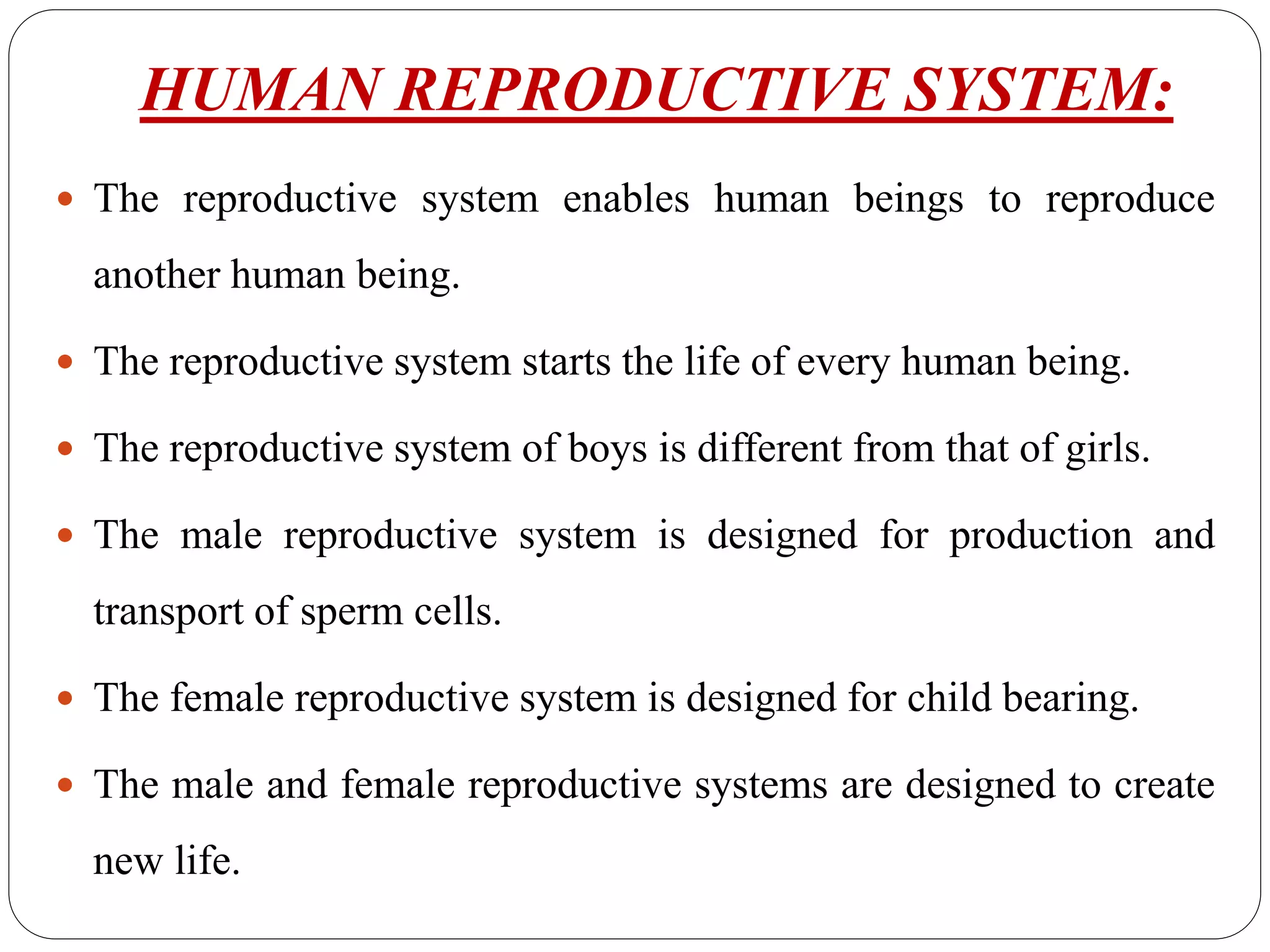 Reproductive system and its Classification | PPT