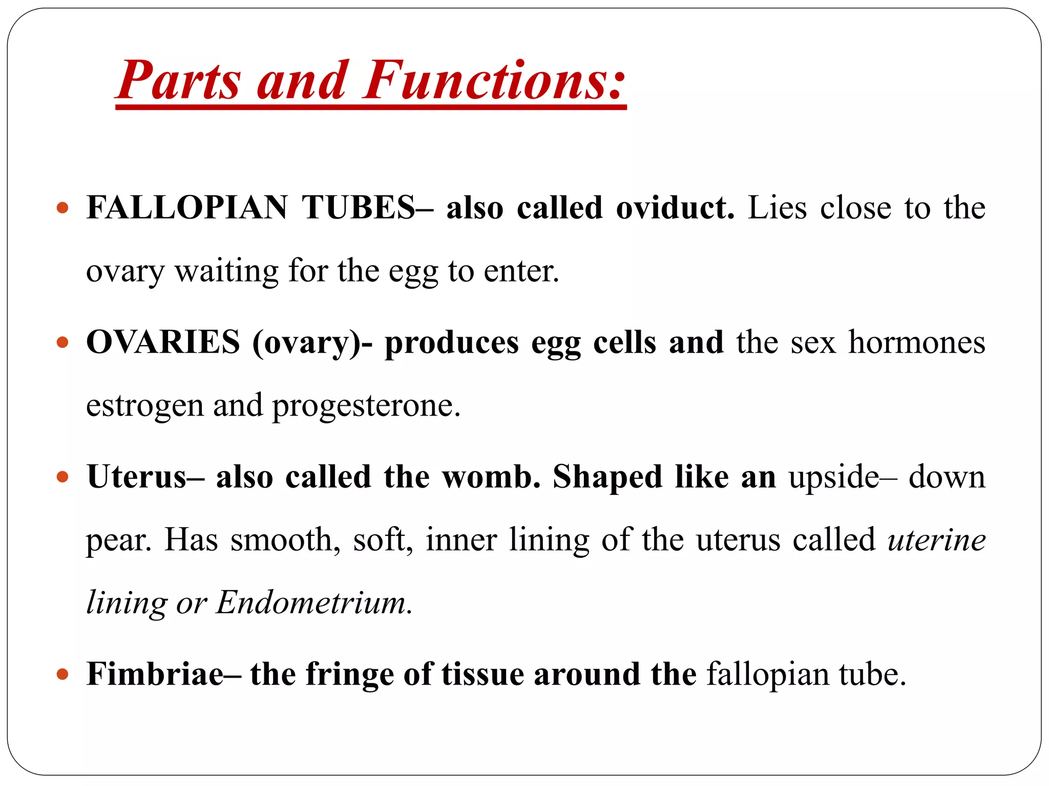 Reproductive system and its Classification | PPT