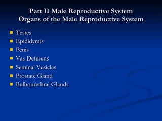 Reproductive System Ch 10 | PPT