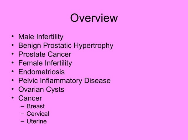 Reproductive System Disorders | PPT