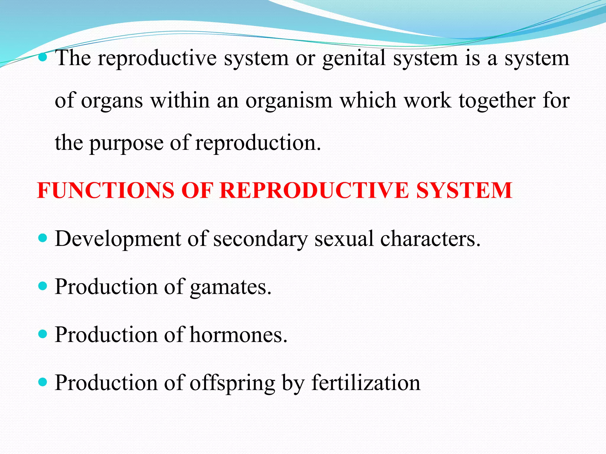 Reproductive system intro Part 1 | PPTX