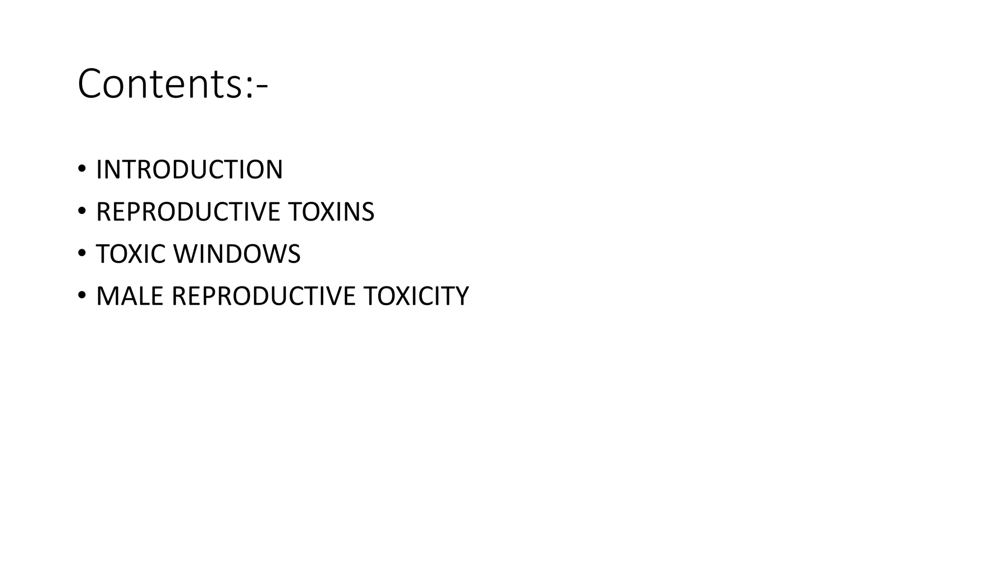 Reproductive toxicology Reproductive Toxins | PPTX
