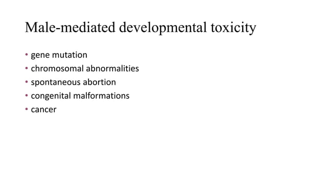 Reproductive toxicology Reproductive Toxins | PPTX