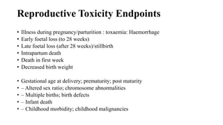 Reproductive toxicology Reproductive Toxins | PPTX