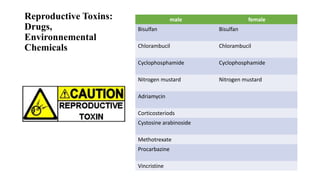 Reproductive toxicology Reproductive Toxins | PPTX
