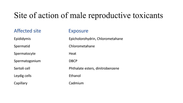 Reproductive toxicology Reproductive Toxins | PPTX
