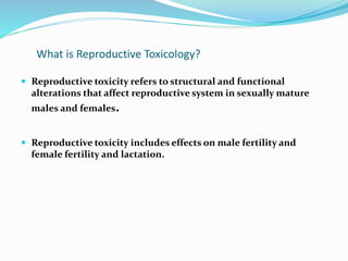 Reproductive toxicology | PPTX