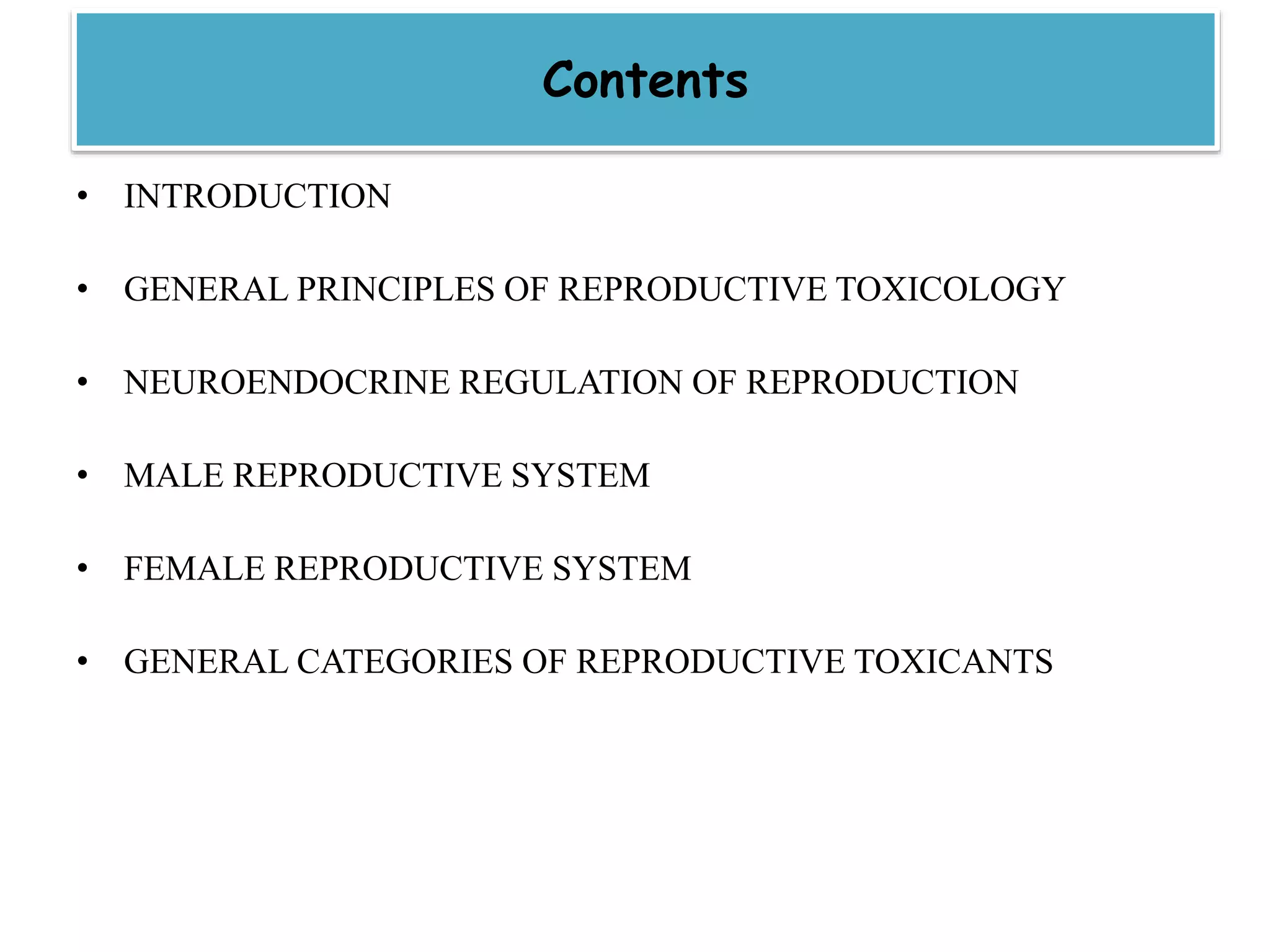 Reproductive toxicology | PPTX