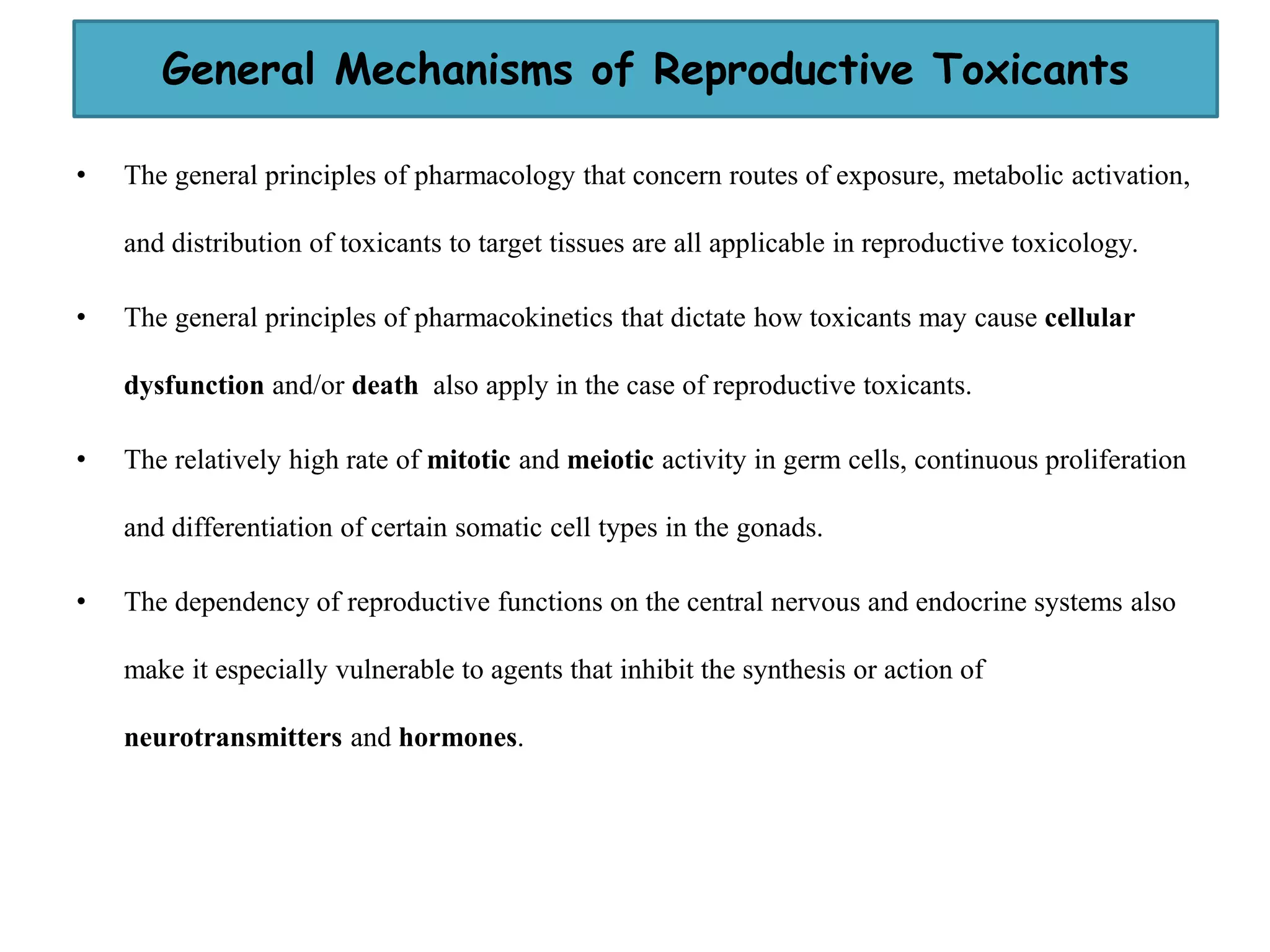 Reproductive toxicology | PPTX
