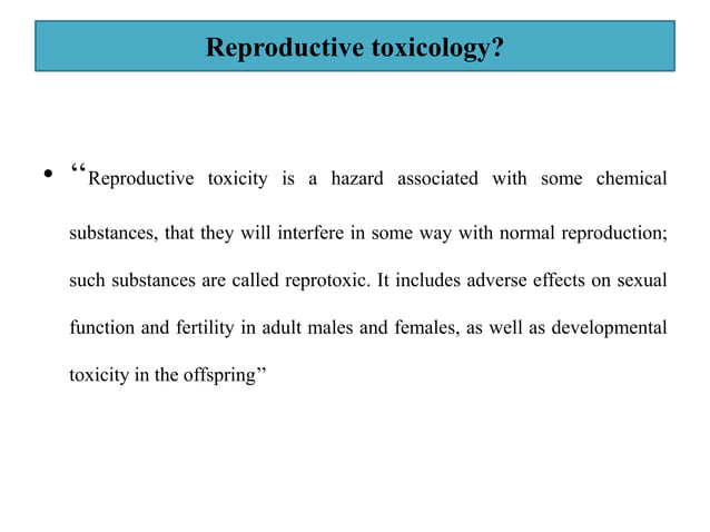 Reproductive toxicology | PPTX