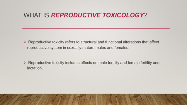Reproductive toxicology | PPTX | Pregnancy | Reproductive Health