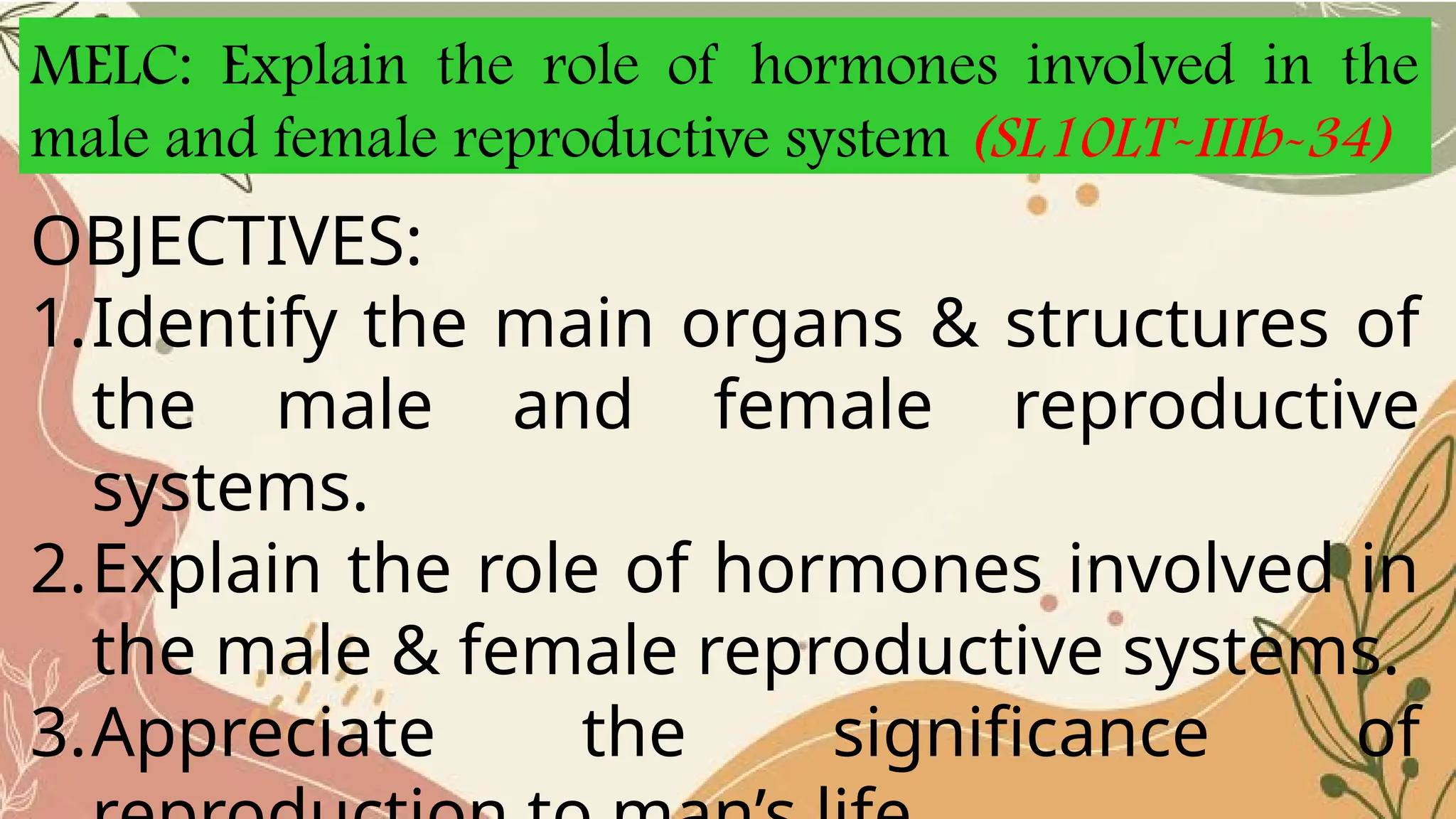 REPRODUCTIVE_WEEK 2_SCIENCE 10_QUARTER 3 | PPTX