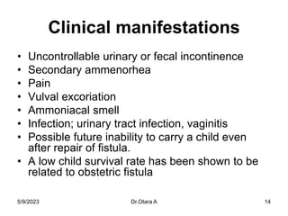 Reproductve tract Fistulae.ppt