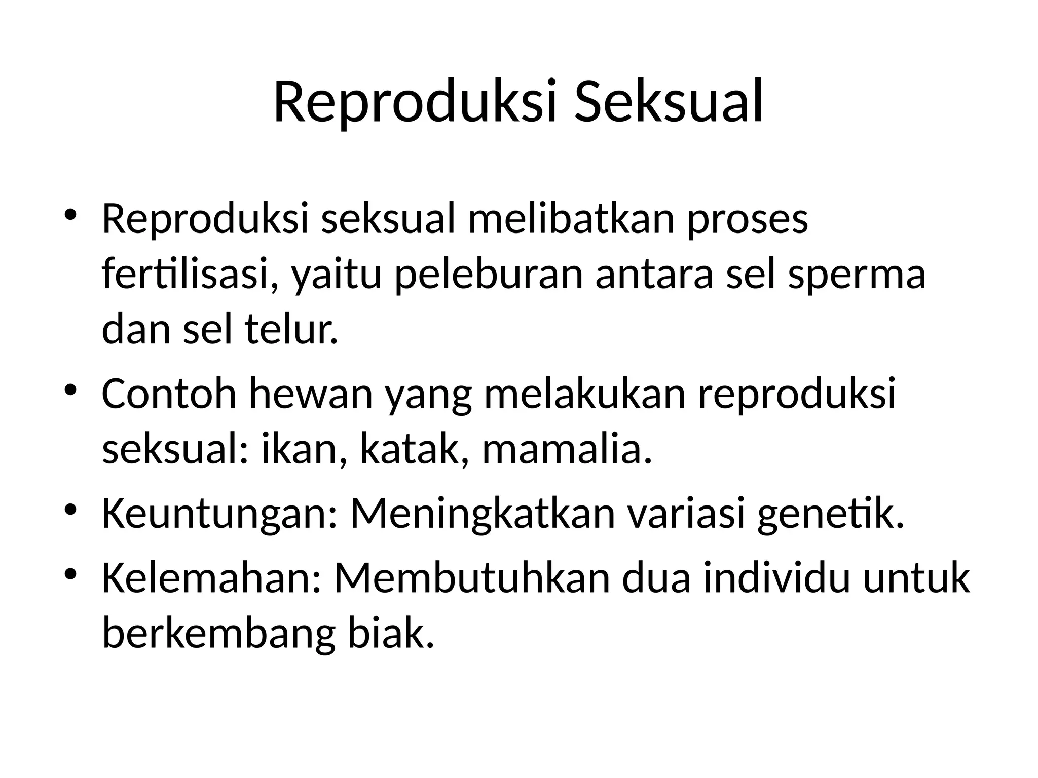 reproduksi pada hewan secara aseksual dan seksual | PPTX