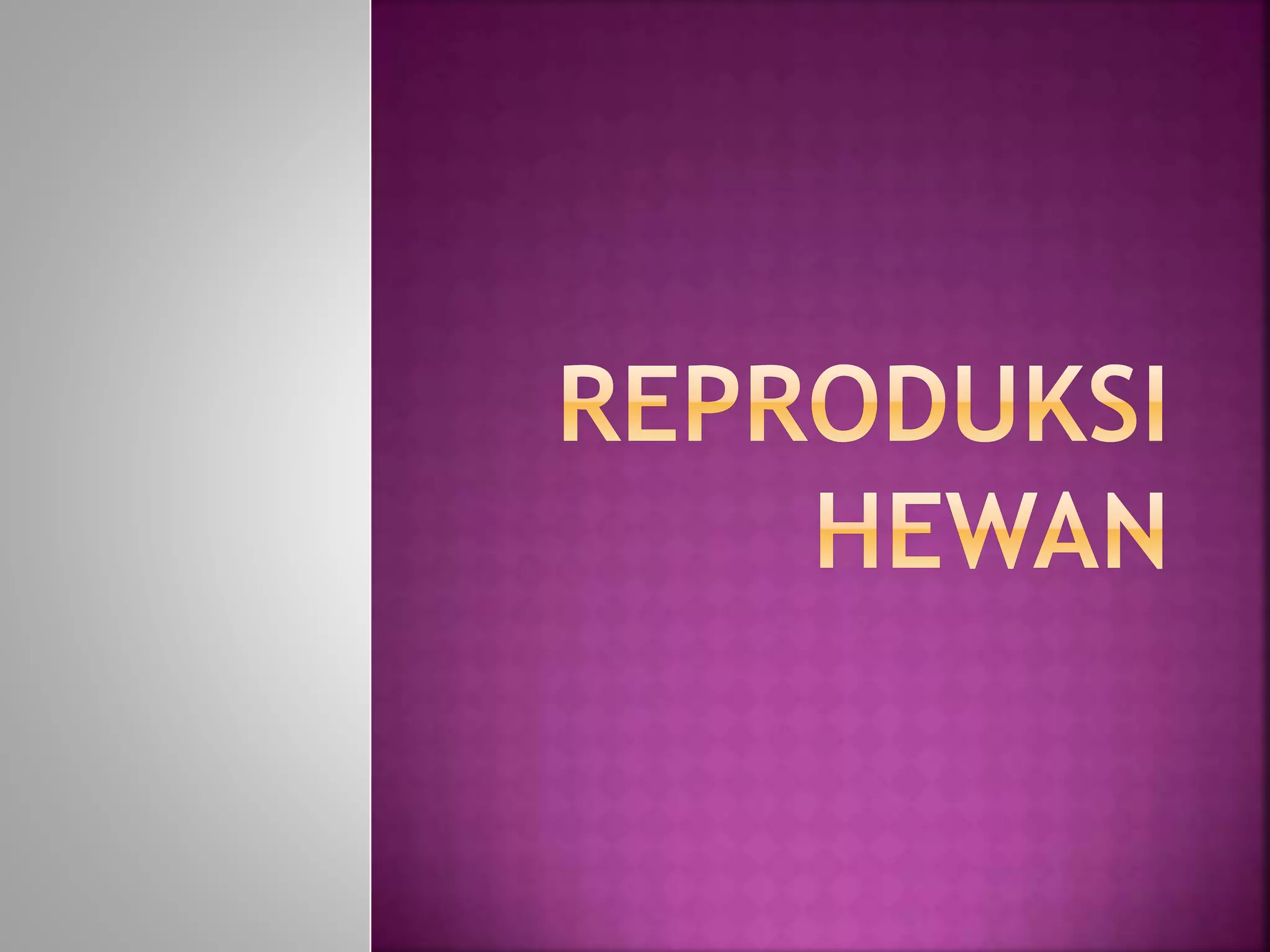 Reproduksi Hewan | PPTX