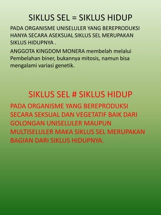 Reproduksi sel | PPTX