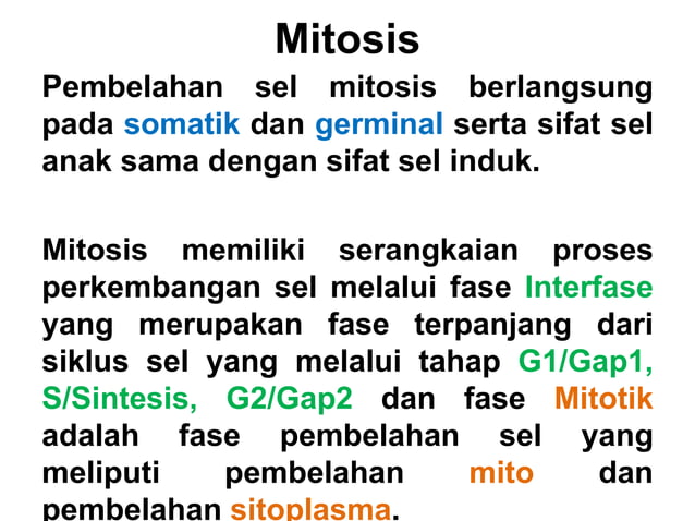 Reproduksi sel (amitosis, mitosis, dan meiosis) | PPTX
