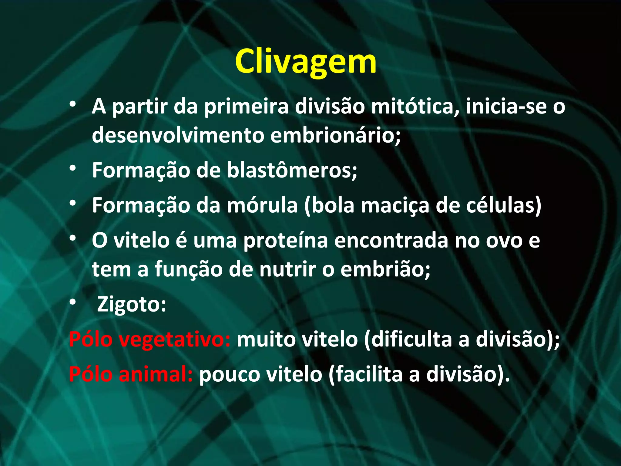 Reprodução e Embriologia (Aula em Power Point) | PPT