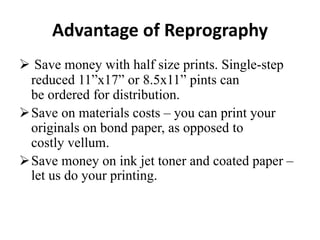NON-BROADCAST MEDIA - REPROGRAPHIC EQUIPMENT (UNIT 5) - TEACHING ...