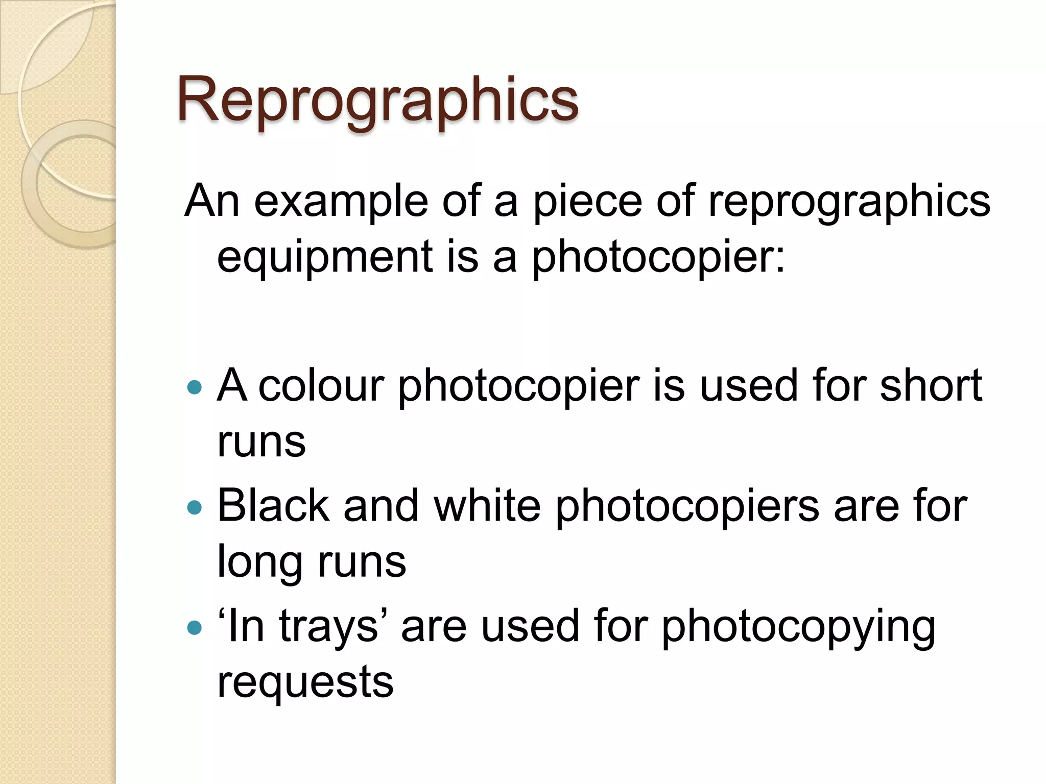 Reprographics powerpoint | PPT