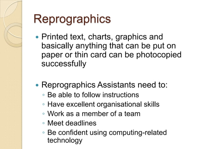 Reprographics powerpoint | PPT