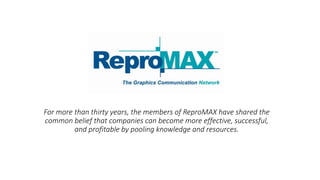 ReproMAX introduction general presentation v7 | PPT