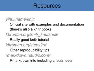 Reproducible research (and literate programming) in R | PPTX | Desktop ...