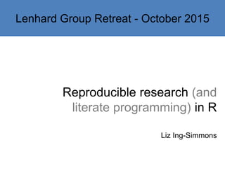 Reproducible research (and literate programming) in R | PPTX | Desktop Publishing | Computer ...