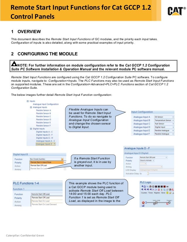 Reps0033 00 remote start input functions for cat gccp 1.2 control ...