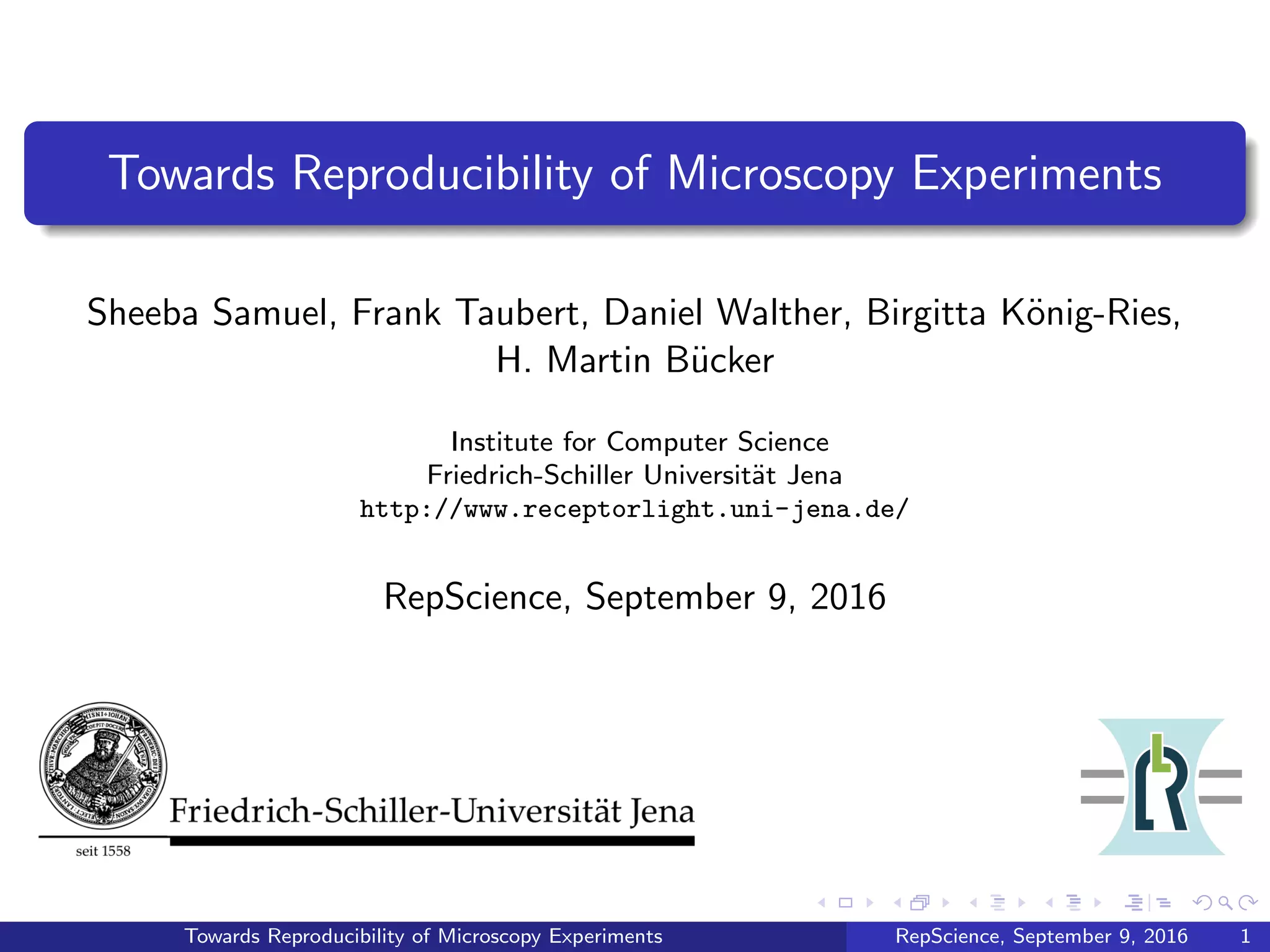 Towards Reproducibility of Microscopy Experiments | PDF