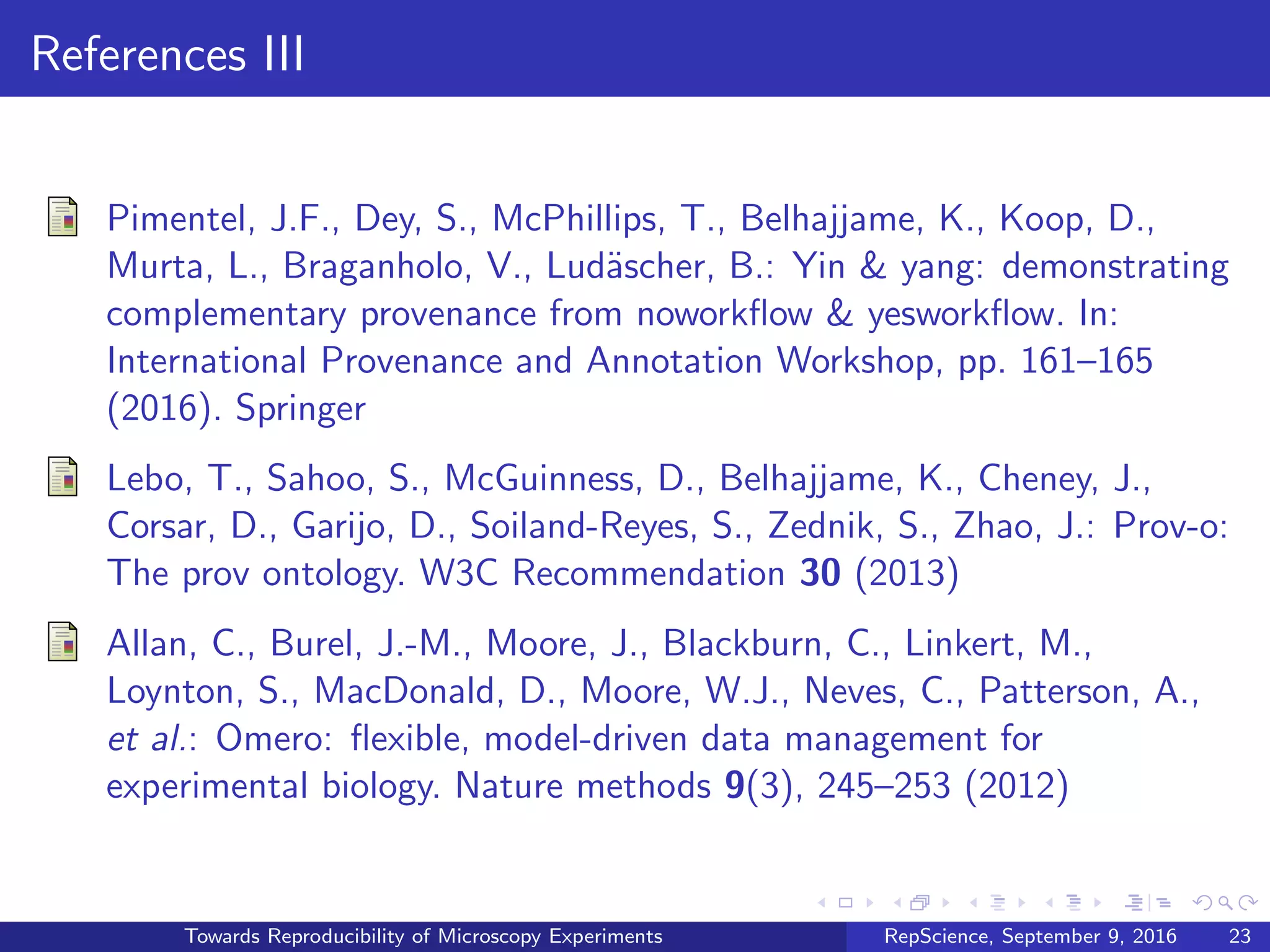 Towards Reproducibility of Microscopy Experiments | PPT