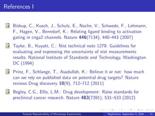 Towards Reproducibility of Microscopy Experiments | PDF