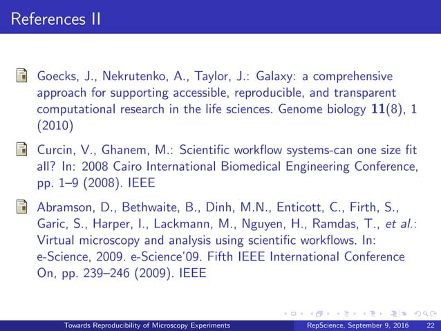 Towards Reproducibility of Microscopy Experiments | PPT