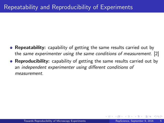 Towards Reproducibility of Microscopy Experiments | PPT