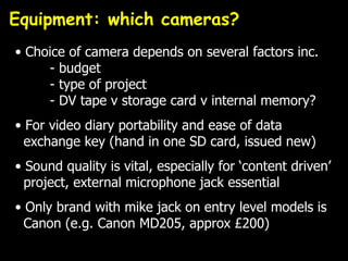 Lights, Camera, Action: producing digital video | PPT