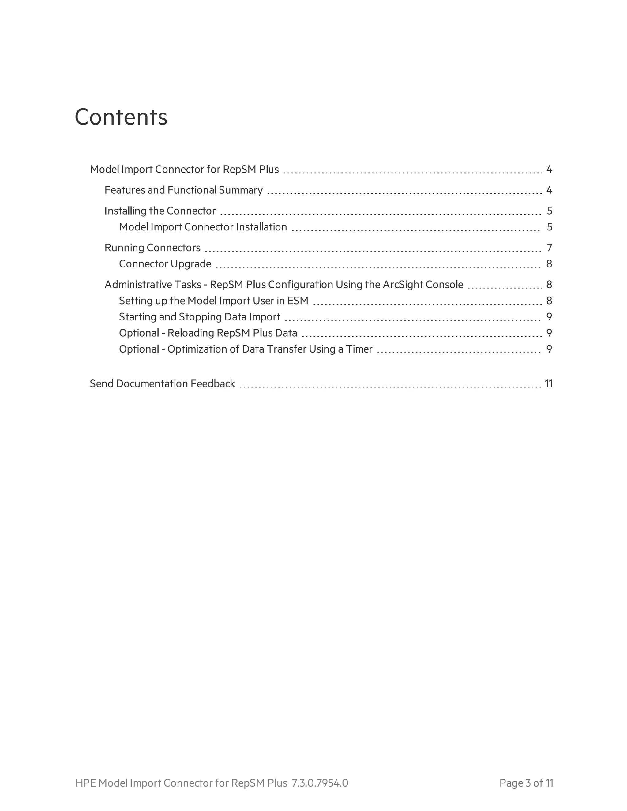 HPE ArcSight RepSM Plus Model Import Connector Config Guide | PDF