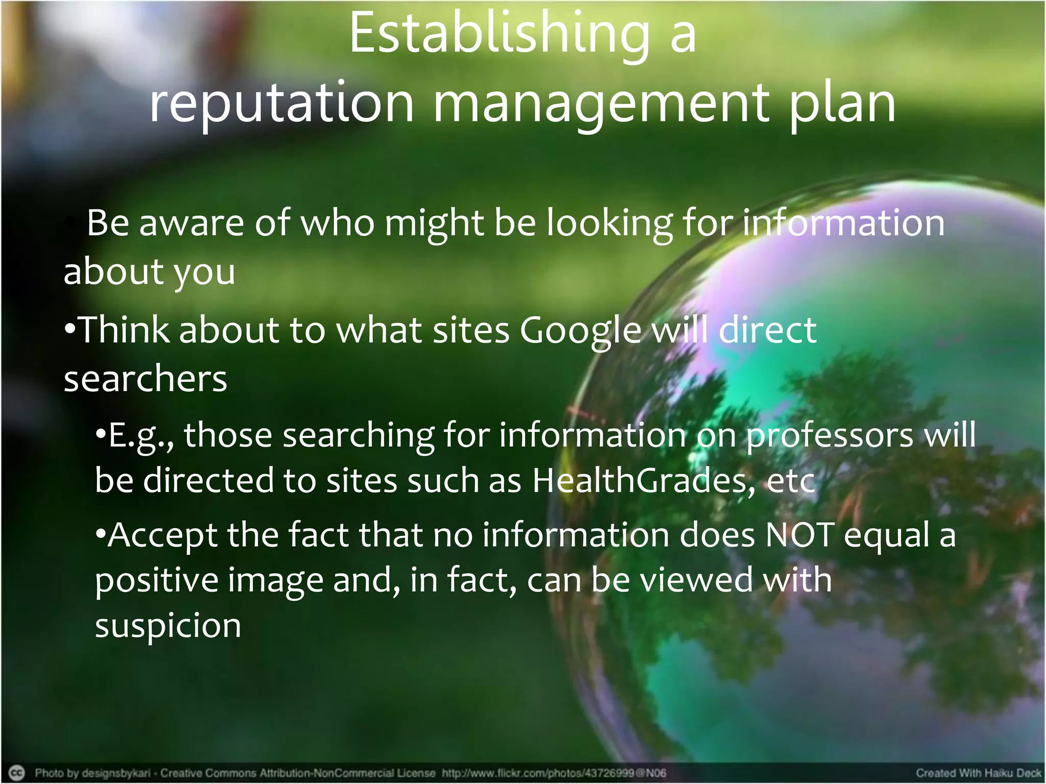 The Reputation Economy- June 2016 | PPT