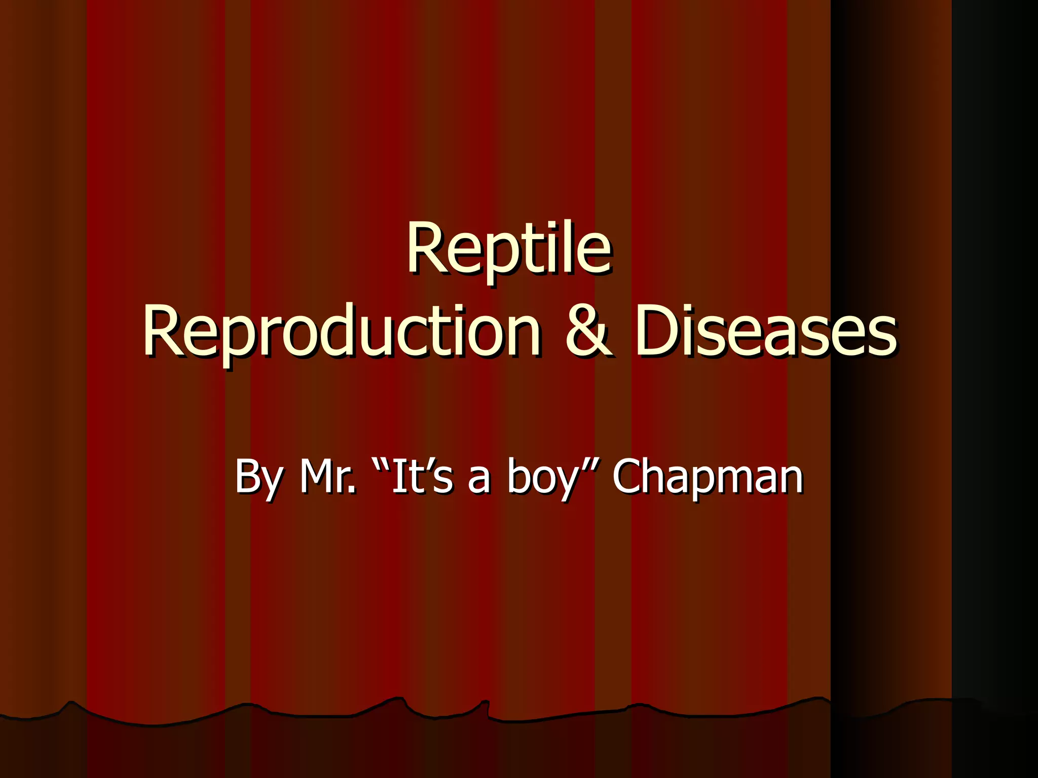 Reptile reproduction and diseases | PPT
