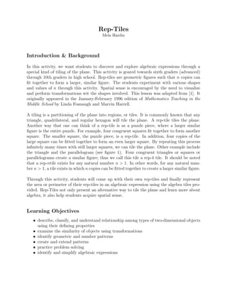 Rep tiles | PDF