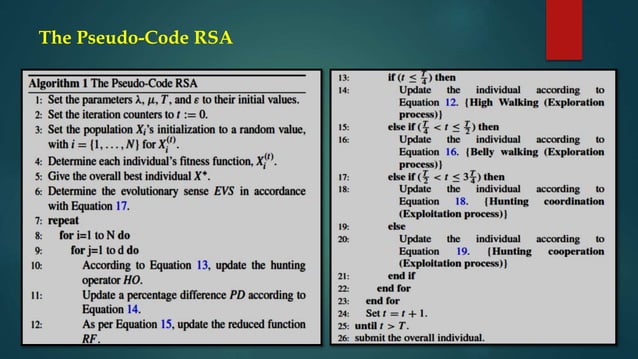 Reptile search algorithm (RSA) (Swarm intelligence) | PPTX