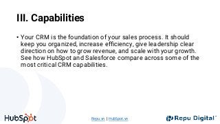Comparison HubSpot & Salesforce-So sánh 2022 | PDF