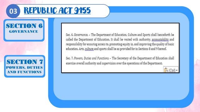 Republic Act 9155 | PDF | Education