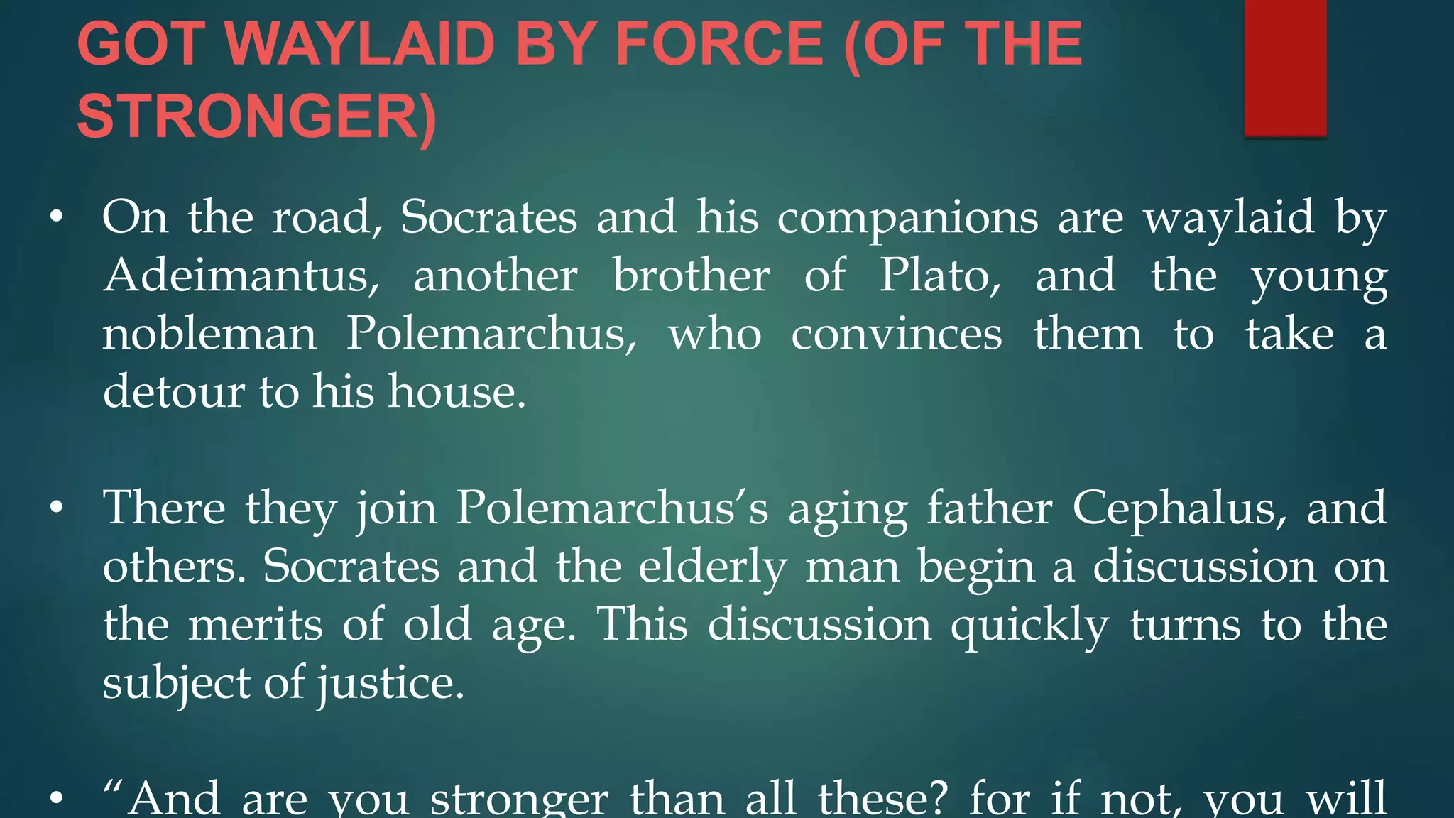 Plato Republic 1& 2 | PPTX | Religion & Spirituality