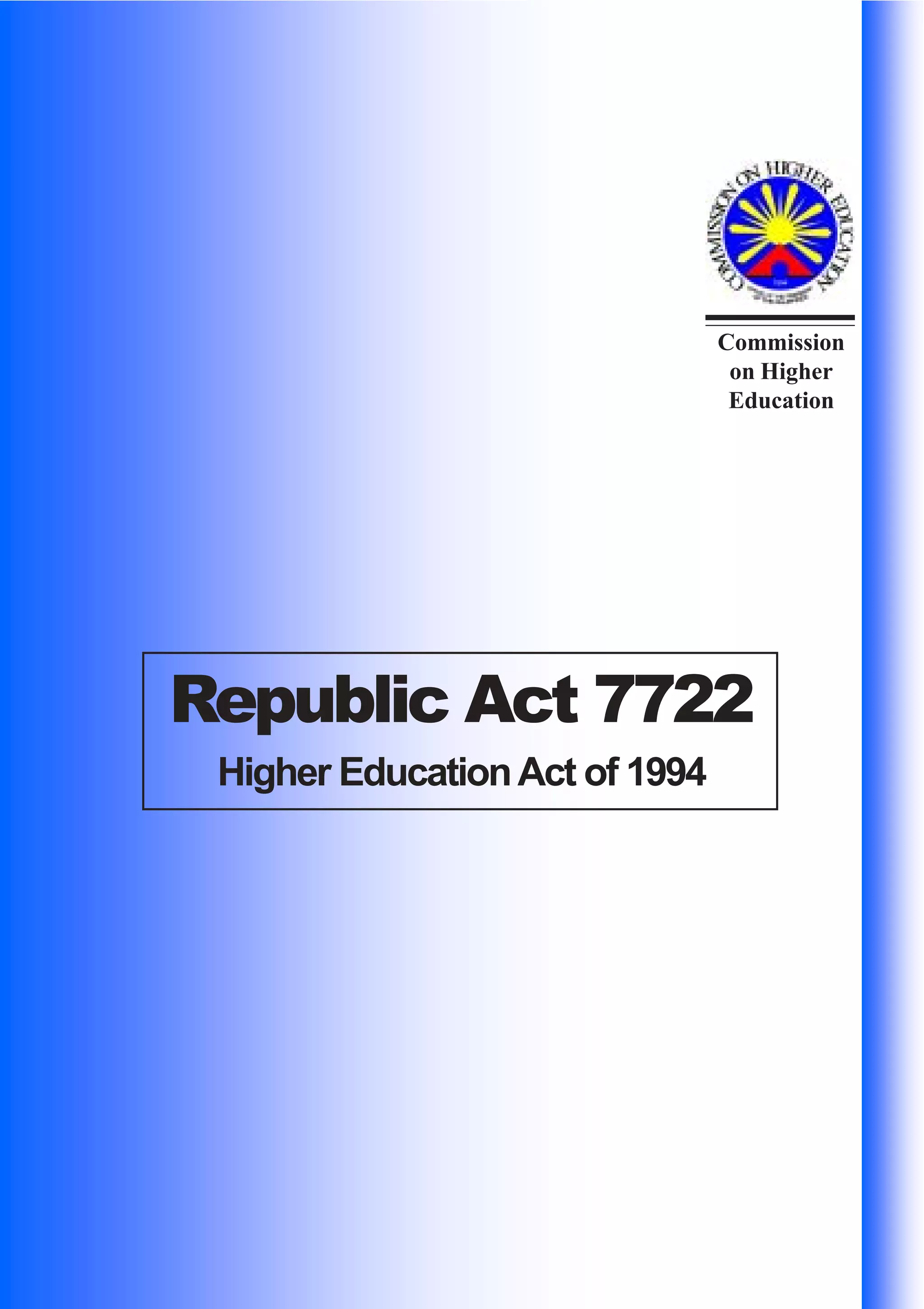 Republic act 7722 | PDF