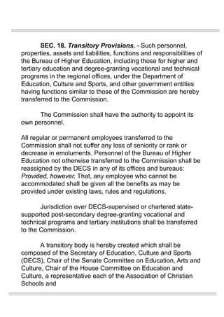 Republic act 7722 | PDF